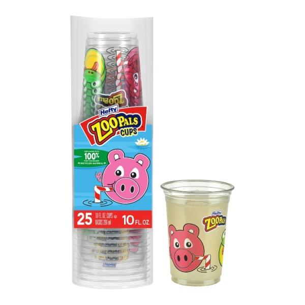 【商品説明】Hefty Zoo Pals キッズ用プラスチックカップ（10oz）25個入りです。カーリー・ザ・ピッグ、パドルス・ザ・ダック、フリッツ・ザ・フロッグのオリジナルキャラクターがプリントされたかわいいデザインです。【特徴】・水・ジ...
