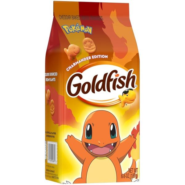 ゴールドフィッシュ ポケモン ヒトカゲ エディション チェダーチーズクラッカー 187g ポケモンのヒトカゲをテーマにした限定デザインのチェダーチーズクラッカーです。ヒトカゲ型とゴールドフィッシュ型のクラッカーが入っており、楽しくお召し上が...