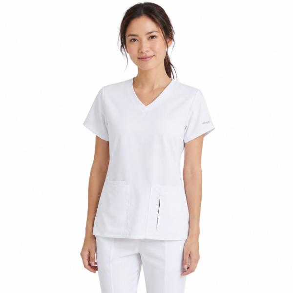 Grey's Anatomy by BarcoのCora 4ポケットトップは、やわらかな肌ざわりと動きやすさを兼ね備えたレディース用スクラブトップです。吸湿性に優れた素材が汗によるムレを軽減し、忙しいシーンでも快適な着心地をキープ。スポーツ...