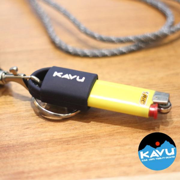 KAVU - カブーライターケースは使い捨てライターの下部分に装着してキーホルダーなどに付けることができるライター用のシリコン製のケースです。 CAMPの時にも見つけやすいです。[サイズ]全長：約4cm[素材]シリコン[注意]※画面上の色は...