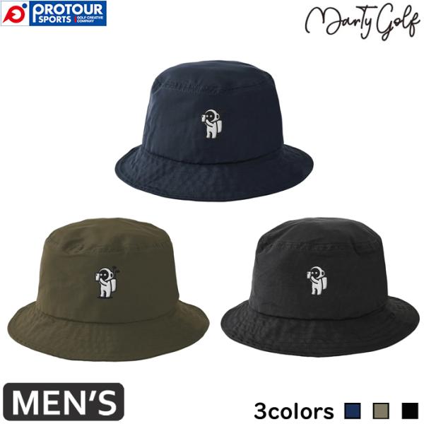 Marty Golf Nylon bucket hat(caddy) (navy(42-001)/khaki(42-002)/black(42-003)) / マーティーゴルフ ナイロン バケット ハット(キャディー) 全3色(ネイビー/カ...