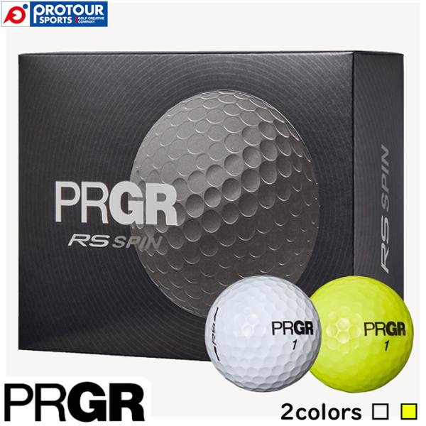 【発売日：2024年09月13日】PRGR RS SPIN BALL 1DZ GB1051 / プロギア アールエス スピン ボール 1DZ 2024年モデル 1ダース(12個入り) 全2色(ホワイト/イエロー) ゴルフボール スピンコント...