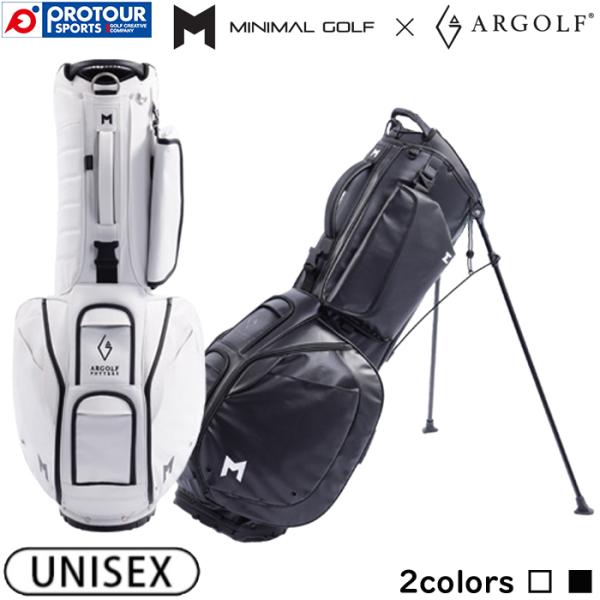 MINIMAL GOLF×ARGOLF TERRA Stand SN1 / ミニマルゴルフ×アールゴルフ MNML GOLF コラボ キャディバッグ 2024年モデル 全2色(White/Black)GRS準拠 Seawastexリサイクル...