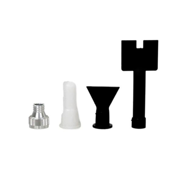 様々なノズルを使いたい方へカートリッジ用ノズルアダプターとそれにつけれる、 ウィングノズル、ワイドノズル、シーカ製さざ波ノズルの4点セットです。ノズルアダプターは耐久性に優れているため、繰り返しご使用いただけます。【ノズルアダプター取付例】...