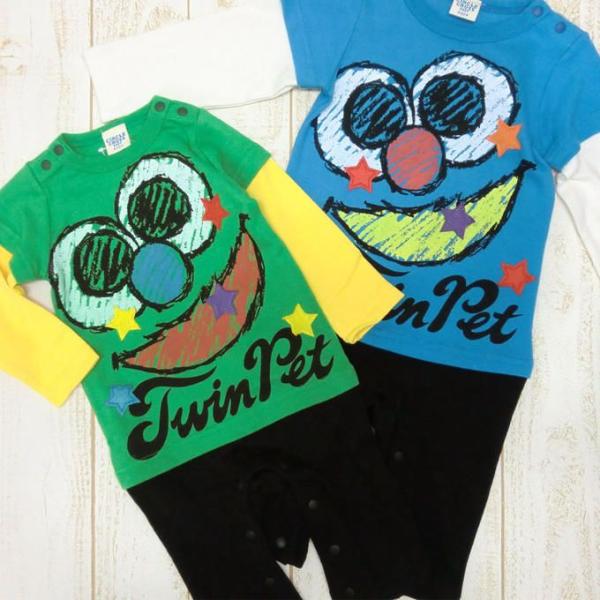 長T・半T・パンツをコーディネートしたようなデザインがGOOD。1枚で完璧おしゃれさんです。胸の星部分はフエルトアップリケです。【カラー】ブルー・グリーン【主素材】(上衣部分)　スムース【品　質】綿100%　　　　　(パンツ部分はミニ裏毛・...