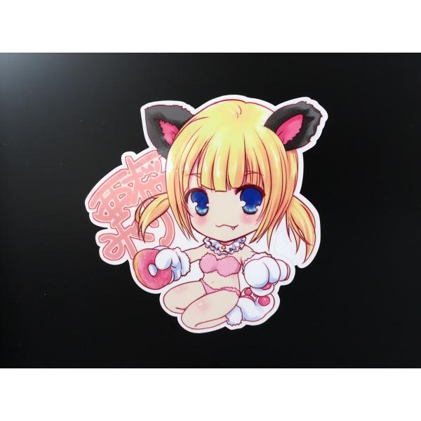 世界のみくりん☆キャラステッカーです。サイズ約10ｃｍ角になります。