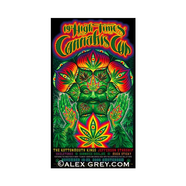 ALEX GREY(アレックスグレイ)のオフィシャルポスターです。 カンナビスカップの記念ポスターとしても使用された有名な作品です。