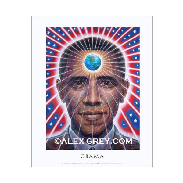 ALEX GREY(アレックスグレイ)のオフィシャルポスターです。ALEX GREYはこの作品について、下記のように語っています。「Barack Obama(バラク・オバマ）はアメリカ合衆国以外にも多くの国々でObama旋風を巻き起こしその...