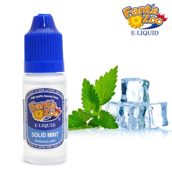 電子タバコ・VAPE用リキッドブランド「FANTA ZOO」の、SOLID MINT（ソリッドミント）です。北海道産の高純度ミントを使用した、甘くないメントールフレーバー。天然ながらの風味がGood！