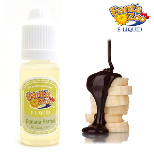 電子タバコ・VAPE用リキッドブランド「FANTA ZOO」の、Banana Parfait（バナナパフェ）です。甘くてフレッシュなバナナパフェフレーバー。ちょっぴりチョコレートがアクセントになっています。