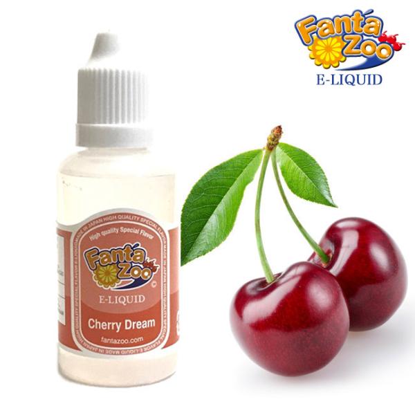 電子タバコ・VAPE用リキッドブランド「FANTA ZOO」の、Cherry Dream（チェリードリーム）です。2種類のチェリーをベースに、隠し味にはレモンブランデーをチョイス。甘酸っぱくて爽やかなテイストです！