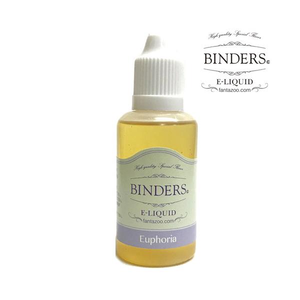 BINDERS Euphoria （ビンダース・ユーフォリア）の30mlです。ビンダース・ユーフォリアは、シガレットフレーバーに紅茶、緑茶、ジャスミンなどをブレンド。軽いながら柔らかく繊細な後味に仕上がっています。もちろん安心の国内生産品、...