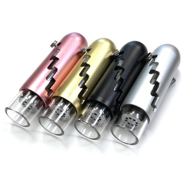 BEST GRINDER - MJ420 PIPE（ベストグラインダーエムジェイ420パイプ）ガラスのチャンバー部分にハーブやタバコを詰め、先端に火を点けて吸うブラントパイプです。スクリーンなどは必要ありません。側面に6段階のレバーがついて...