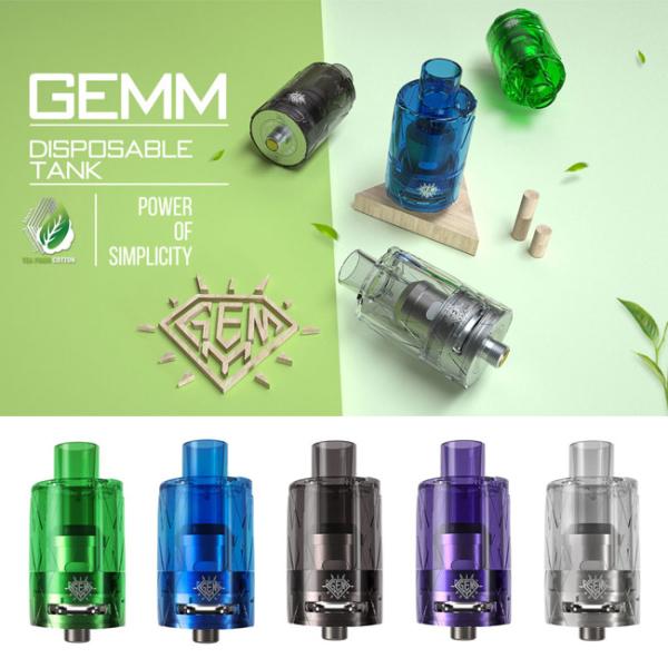FreeMax - GEMM Tank （フリーマックス　ジェムタンク）1パックに2個入っておりリーズナブルな価格。コイルを買う感覚でご購入いただけますので、爆煙がどんなものか試してみたい方、コイル交換やアトマイザーのメンテナンスが面倒な方...
