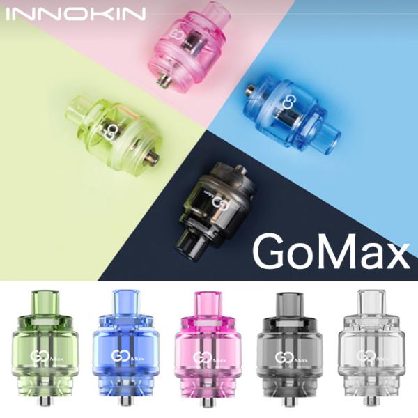Innokin - GoMax Tank （イノキン　ゴーマックスタンク）コイルを買う感覚でご購入いただける使い捨てアトマイザーです。爆煙がどんなものか試してみたい方、コイル交換やアトマイザーのメンテナンスが面倒な方、味を簡単に切り替えたい...