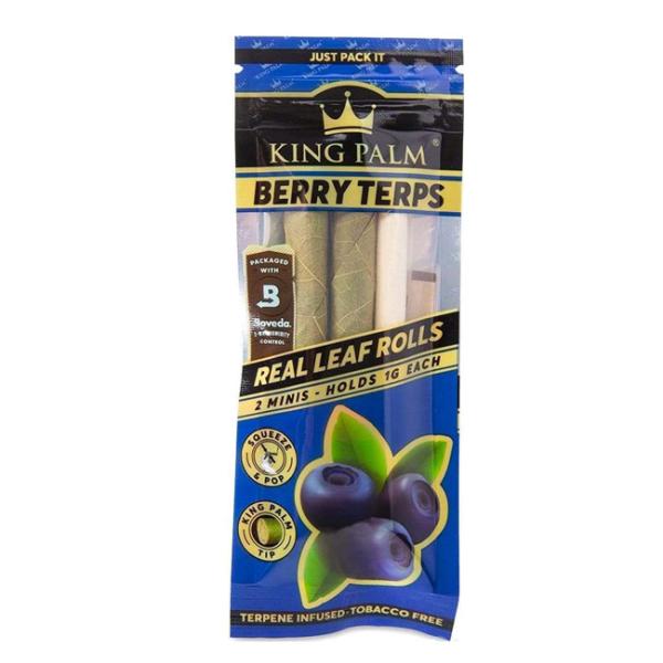 アメリカではもはや定番となったKING PALM製ナチュラル リーフ プレロールド2本入りです。こちらは1本あたり約1gのハーブを入れることができるミニサイズ、甘みのあるブルーベリー風味のフィルターチップを使用しています。タバコを詰めるだけ...