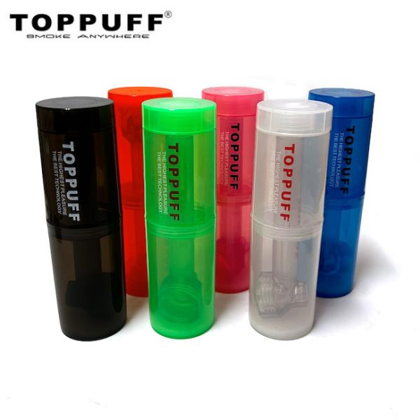 人気スモーキングメーカーTOP PUFFのポータブルボングです。全て収納するとコンパクトに持ち運べて、組み立てるとしっかりとしたボング（水パイプ）に変化します。本体は軽く壊れづらいアクリル製、火皿やステムは耐熱ガラス製、内部は泡を発生させる...