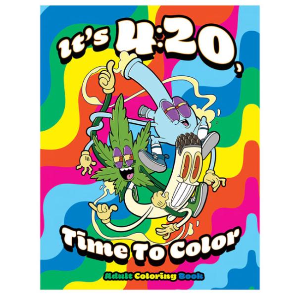 Wood Rocket社の大人の塗り絵・絵本シリーズ『It's 4:20, Time To Color - 4時20分、塗り絵の時間だ』時計の針が4時20分になった時のために作られた、ストーナーをテーマにした楽しい24ページのイラストが描か...