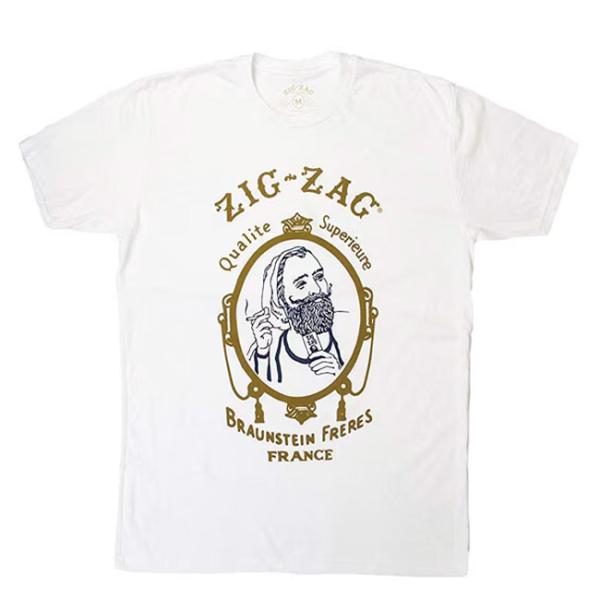 フランスの老舗ペーパーブランドZIG ZAG（ジグザグ）の、オフィシャル メンズTシャツです。お馴染みのブランドのトレードマーク"ジグザグおじさん"ことLe Zouaveが、クラシックテイストでプリントされています。わかる人にだけわかる渋い...