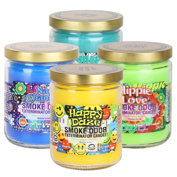 アメリカ製、Smoke Odor Exterminator（スモークオドアーエクスターミネーター）の、13ozサイズのオーガニックキャンドルです。ポップカルチャーをテーマにした様々な香りと、おしゃれな瓶ボトルが特徴的です。火をともせば匂いを...
