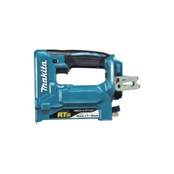 【マキタ電動工具 充電式タッカ ST112DZK （本体のみ）】バッテリ・充電器別売/ケース付●18V●リチウムイオン3.0Ah●ステープルRT線専用　 幅10×長さ7〜10mm●装てん本数 150本●18Vリチウムイオンバッテリが使い回せ...