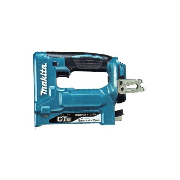 【マキタ電動工具 充電式タッカ ST312DZK （本体のみ）】バッテリ・充電器別売/ケース付●18V●リチウムイオン3.0Ah●ステープルCT線専用   幅12×長さ6〜13mm ●装てん本数 150本●18Vリチウムイオンバッテリが使い...