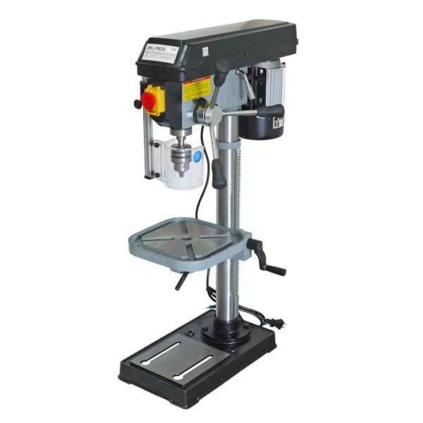 【トライパワー 卓上ボール盤 TR-408ED】●φ16mmチャックの卓上ボール盤、行程65mmの垂直穴あけができます。●フトコロ 深さは余裕の150mm●回転速度の調整はベルトの架け替えで12段階の調整ができます。50Hzの回転数：300...