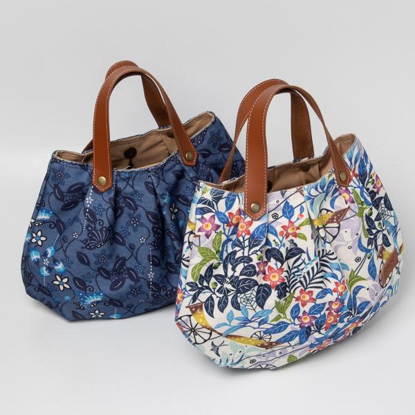 沖縄の逸品『琉球帆布』。鮮やかな色彩とかわいい形のパンプキンバッグです。