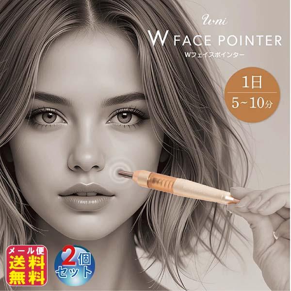 【U-ni Wフェイスポインター(2個セット)】【メール便送料無料】ポスポス棒 フェイスポインター ペン型 ツボ押し棒 ポスポス美顔器 顔 コリほぐし リリース リフトケア ほうれい線 顔のむくみ フェイスライン 目元 口元 しわ 旅行 持...