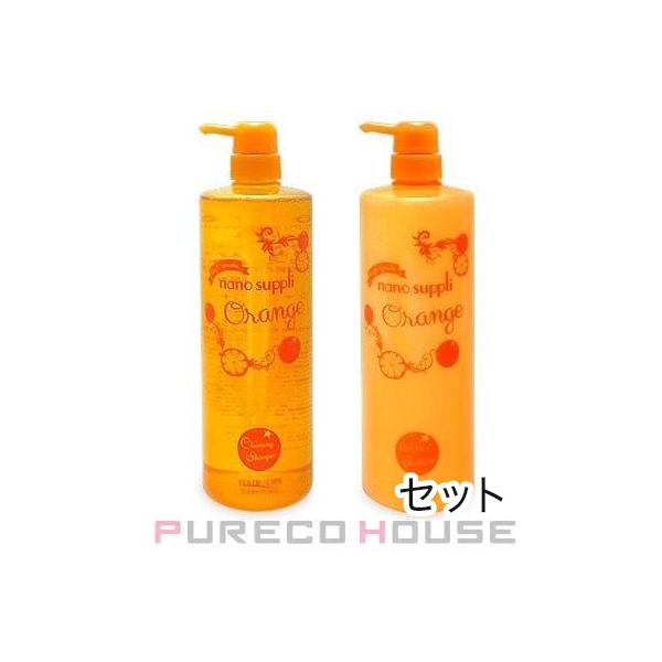 配送方法：宅配便イオンの力で汚れを落とす！超低刺激のシャンプーとトリートメントのセット。スッキリ甘酸っぱいオレンジの香り【セット内容】・サニープレイス ナノサプリ クレンジング シャンプー オレンジ 1000ml ×1・サニープレイス ナノ...