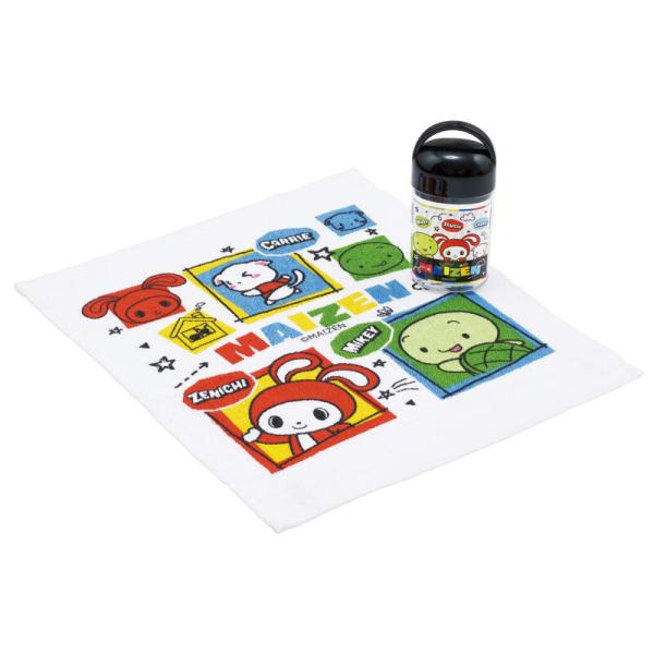 行楽や普段使いに便利なおしぼりとケースのセット。開けやすいように持ち手が付いたクリアな透明素材のケースです。濡れたおしぼりを凍らせてお弁当と一緒に持つと保冷剤代わりになっておすすめです。名前シール付き。商品サイズ(約)ケース：横58×縦44...