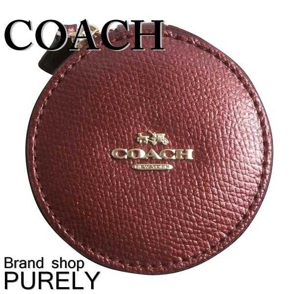 コーチ COACH ポーチクロスグレイン レザー ラウンド トリンケット ボックス■サイズ 横幅：約7cm高さ：約7cmマチ：約4cm※素材の性質上、多少の誤差はご了承下さい■仕様 開閉：ファスナー式■素材 クロスグレインレザー■カラー I...