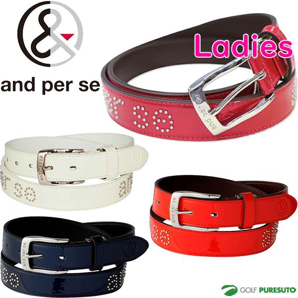 【商品説明】エナメル素材にブランドロゴのスタッズがデザインされたベルト。剣先の＆マークがさりげないアクセント。バックルを取外すことができるため、ベルトを切って長さを調節していただけます。【素材】本体：合成皮革【サイズ】F（フリーサイズ：ウエ...