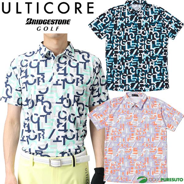 【商品説明】ULTICOREロゴをモチーフにした総柄プリントが印象的な半袖シャツ。衣服内を快適に保つ機能（-3℃）素材はストレッチ性も高く動きやすいです。【機能】ShinCloストレッチCool、4WAYストレッチ、-3℃、吸汗速乾、UVカ...