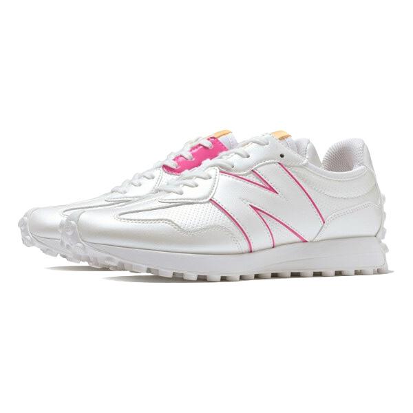 【商品説明】ゴルフをカジュアルに楽しみたい女性に向けて、ニューバランスのLIFESTYLEで人気の「327」を女性専用スパイクレスシューズにアレンジしたモデルから、シーズナルカラーが登場。ゴルフに最適化したグリップ性と安定性を備えたドットパ...