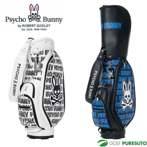 【商品説明】レザーライクな合皮生地にハンドペイント風のロゴを全体に施したキャディバッグ。モノトーンのホワイトベースとブルーグラデーションのネイビーの2色展開。ハンドル横にポーチや小物を掛けられるオリジナルカラビナ付き【素材】合成皮革（PU）...