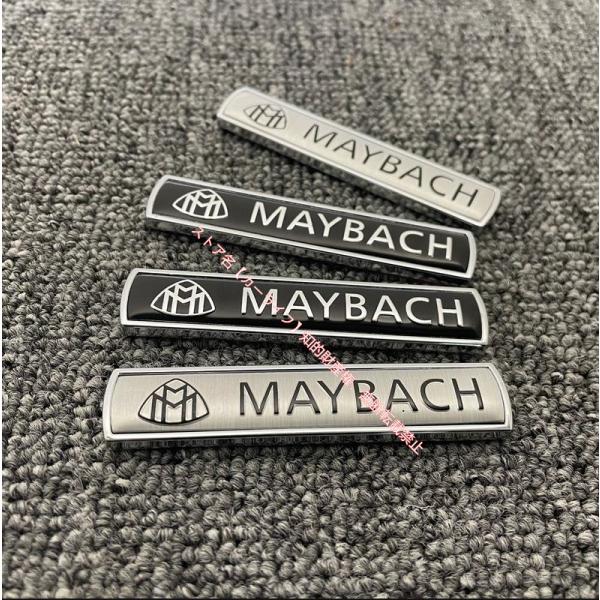 マイバッハ メタルステッカー 3Dバッジ メルセデス ベンツ Mercedes-Benz サイド トランク フェンダー リア エンブレム バッジ数量：2枚セットカラー：ブラック/シルバーサイズ：77mm×15mm、厚み3mm材質：メタル金属