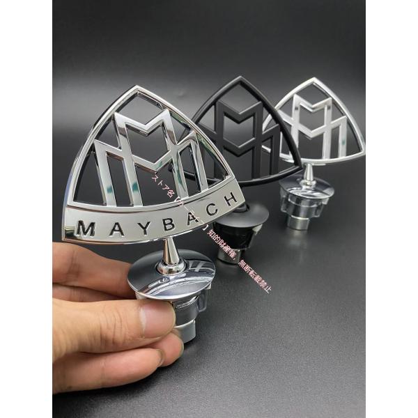 マイバッハ Maybach エンブレム ボンネット フードマスコット 3Dエンブレム材質：メタルサイズ：全長125mm、横幅最大95mm※箱は傷みがあります。ご了承ください。