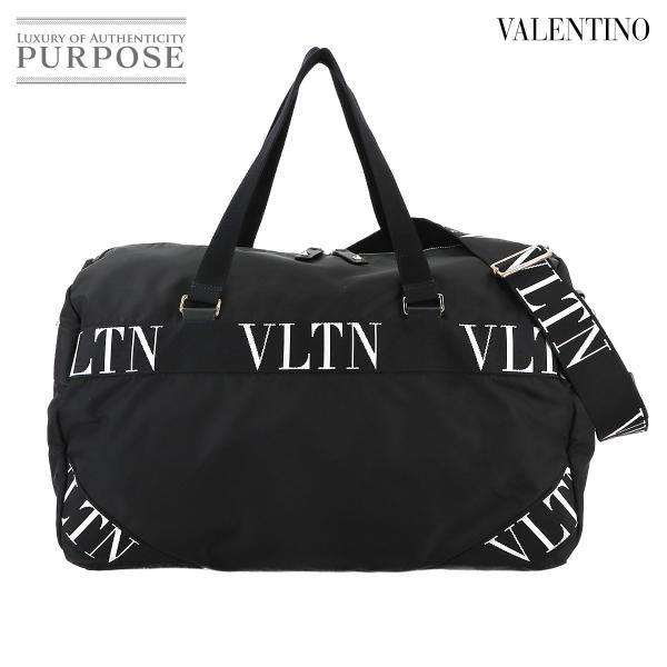 美品 ヴァレンティノ ガラヴァーニ VALENTINO GARAVANI VLTN 2way ボストン ショルダー バッグ ナイロン ブラック 90275299