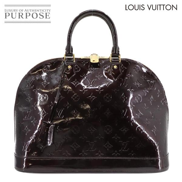 ルイ ヴィトン LOUIS VUITTON モノグラム ヴェルニ アルマ GM ハンド バッグ レザー アマラント M93595 ゴールド 金具 Alma GM 90304864