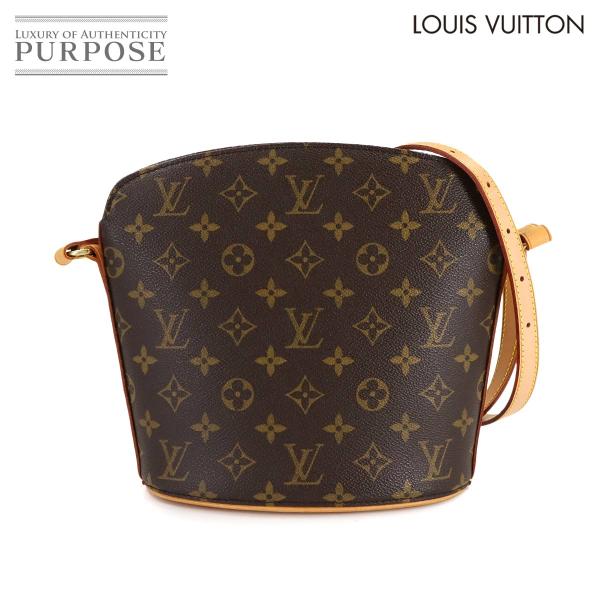新品同様 ルイ ヴィトン LOUIS VUITTON モノグラム ドルーオ ショルダー バッグ ブラウン M51290 Drouot Bag 90308399