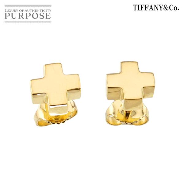 ティファニー TIFFANY&amp;Co. ローマンクロス ピアス K18 YG イエローゴールド 750 Earrings Pierced 90311483