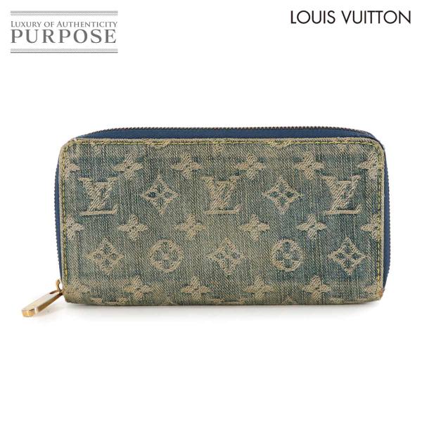 ルイ ヴィトン LOUIS VUITTON モノグラム デニム ジッピー ウォレット ラウンドファスナー 長財布 キャンバス ブルー M95341 90313095