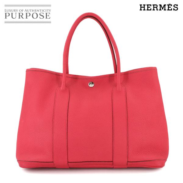 エルメス HERMES ガーデンパーティ 36 PM トート バッグ ネゴンダ ブーゲンビリア □O刻印 シルバー 金具 Garden Party PM 90313123