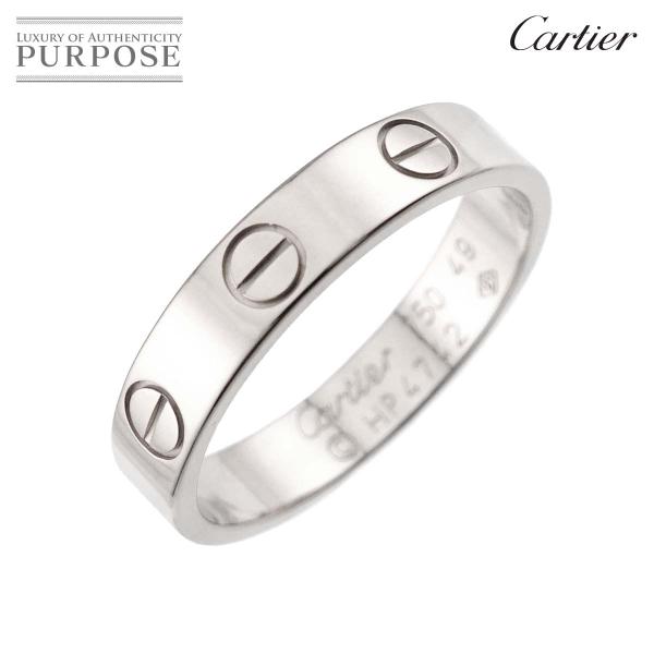 カルティエ Cartier ミニラブ #49 リング K18 WG ホワイトゴールド 750 指輪 Mini Love Ring 90313711