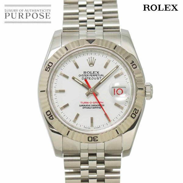 ロレックス ROLEX デイトジャスト ターノグラフ 116264 F番 ルーレット メンズ 腕時計 K18WG 自動巻き Datejust Turnograph 90314897