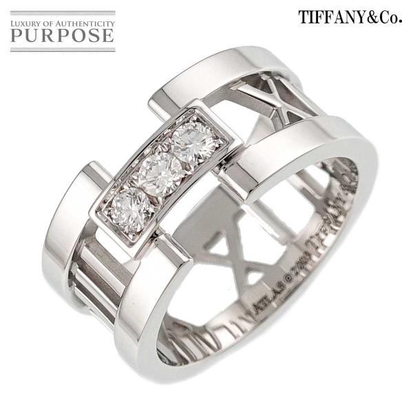 ティファニー TIFFANY&amp;Co. アトラス 8.5号 リング ダイヤ K18 WG ホワイトゴールド 750 指輪 Atlas Diamond Ring 90314984