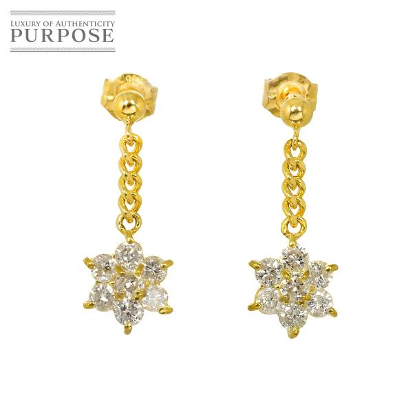 ダイヤ 0.31ct/0.31ct ピアス K18 YG イエローゴールド 750 Diamond Earrings Pierced 90315251