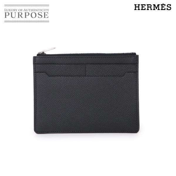 新品同様 エルメス HERMES シティジップ コインケース カードケース エプソン ブラック C刻印 City Zip Coin Case 90315286