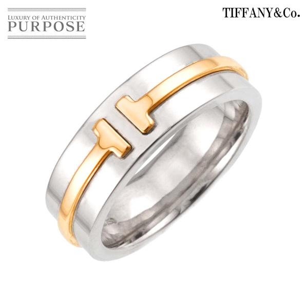 ティファニー TIFFANY&amp;Co. Tトゥルー ナロー 11号 リング K18 YG SV イエローゴールド 750 シルバー 指輪 Ring 90315628